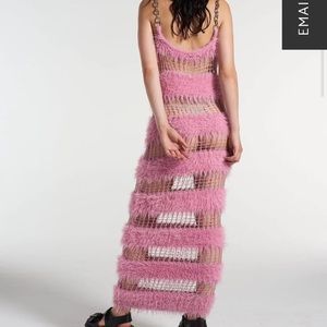 The Ragged Priest | Dresses | Ragged Priest Pink Fur Chain Link Maxi ...